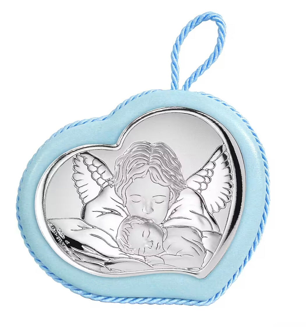 Medallion Angel for a Baby Crib Blue with Music – SAPPHIRE